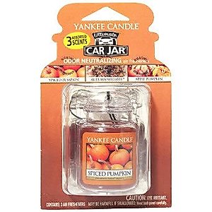 Yankee Candle Fall Favorites 3-packs Car Jar Ultimate (Apple Pumpkin, Autumn Wreath, Spiced Pumpkin)