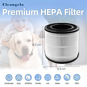 Cleangela 2-PACK 3069 Replacement Filter for BISSELL MYair Pro Air Purifiers 3139A 3139B, 3-in-1 H13 True HEPA and Carbon Air Filter, Part Number 3069