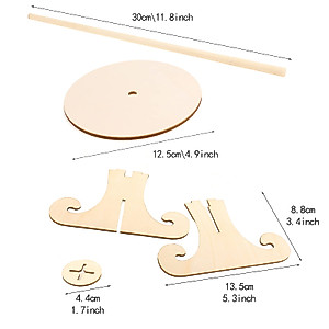 Samanter Wooden Donut Display Doughnuts Stands Tower Wood Donut Stand Holder for Birthday Wedding Party Cake Decor 3Pack