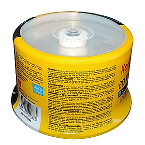 KODAK BD-R 6X 25GB 50-Pack Cakebox