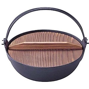 Iwachu 21009 Furusato Pot, Deep 24, Black Baking, Inner Diameter 9.3 inches (23.5 cm), Induction Compatible, Nambu Ironware