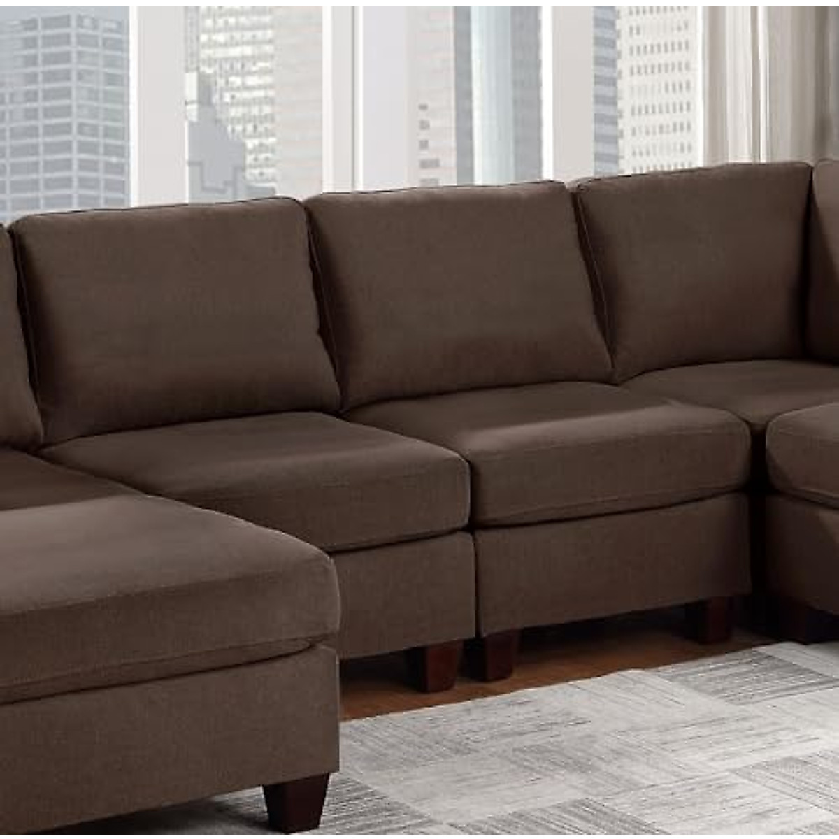 Wycian Boho High Chair, Dining Chair 20 Inch Seat Height 1PC Coffee Seat Height 20" Armless Chair Fabric 32.00" L 26.00" W 35.00" H for Living Room