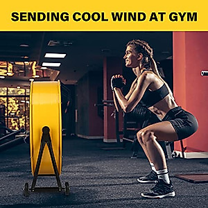 Simple Deluxe 36 Inch Heavy Duty Metal Industrial Drum Fan, 3 Speed Floor Fan for Warehouse, Workshop, Factory and Basement - High Velocity, Yellow