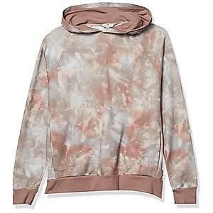 AG Adriano Goldschmied Men's Curry Pullover Hoodie, Abstract Tiedye Rocky Mauve, S