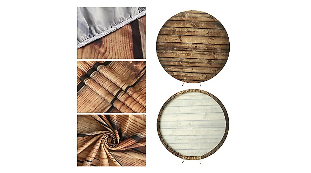 Rustic Wood Backdrop Cover 7x7ft for Photos - Leowefowa