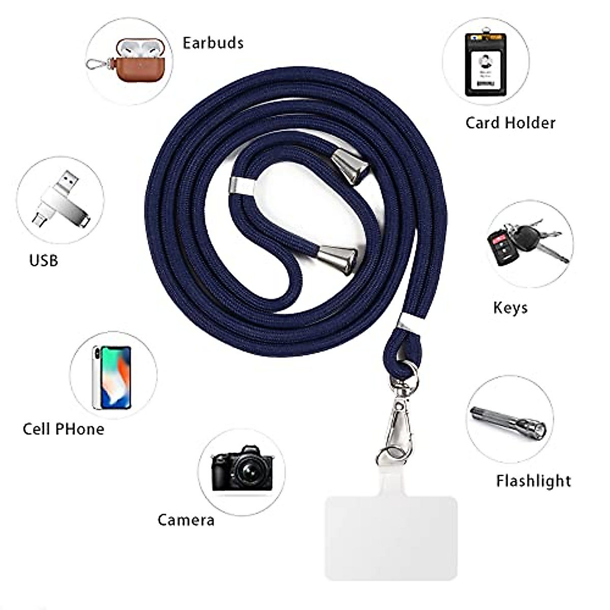 Shantime Doogee N20 Pro Case + Universal Mobile Phone Lanyards, Neck/Crossbody Soft Strap Silicone TPU Cover Bumper Shell for Doogee N20 Pro (6.3”)