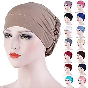 Hijab for Women Underscarf Hijab Cap for Women Head Cover Stretch Beanie Turban Hat Muslim Undercap Hat Watermelon Red