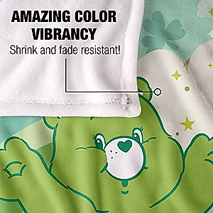 Care Bears Blanket, 36"x58" Shamrocks and Rainbows Silky Touch Super Soft Throw Blanket