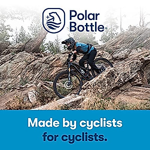 Polar Bottle - Session - 15oz Muck - Navy Blue - Water Bottle – Ideal for Your Mountain Bike Adventure - Fits Most Bike Bottle Cages