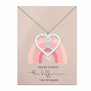 MYOSPARK Fencing Gift Fencing Charm Necklace Fencing Jewelry Fencer Gift for Team Coach Fencing Lovers Fencing Sport Gift (Fencing NL)