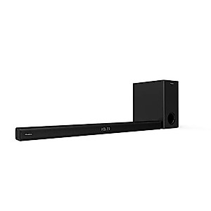 Hisense HS218 2.1ch Sound Bar with Wireless Subwoofer, 200W, Powered by Dolby Audio, Roku TV ready, Bluetooth, HDMI ARC/Optical/AUX/USB, 3 EQ Modes