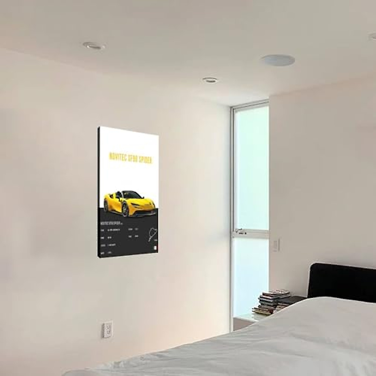 Car Poster Ferrari F40 Supercar Posters Racing Car Canvas Wall Art For Boy's Bedroom SuperCar Wall Decor Frame-style 20x30inch(50x75cm)