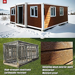 2 Bedroom 20FT Tiny Houses to Live in for Adults Mini Foldable Expandable Container Prefab Home kit Mobile Modular casas prefabricadas para vivir Mini Live Houses for sale,with Toilet Kitchen Bathroom