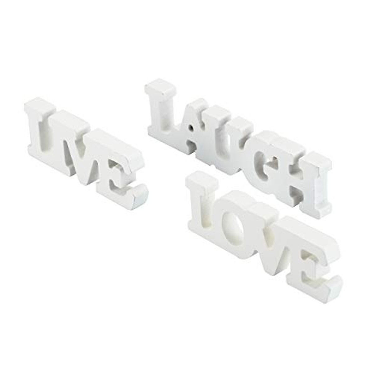 BinaryABC Live Love Laugh Wooden Letters,3Pcs