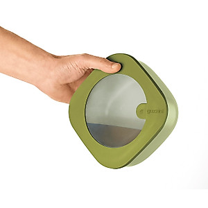 Guzzini - Kitchen Active Design, STORE&MORE BIO Set of 3 Shallow Airtight Fridge/Freezer/Microwave Containers - Multicolour, 19,5 x19,5 x h9,3 cm | 450/975/1900 cc - 17072552