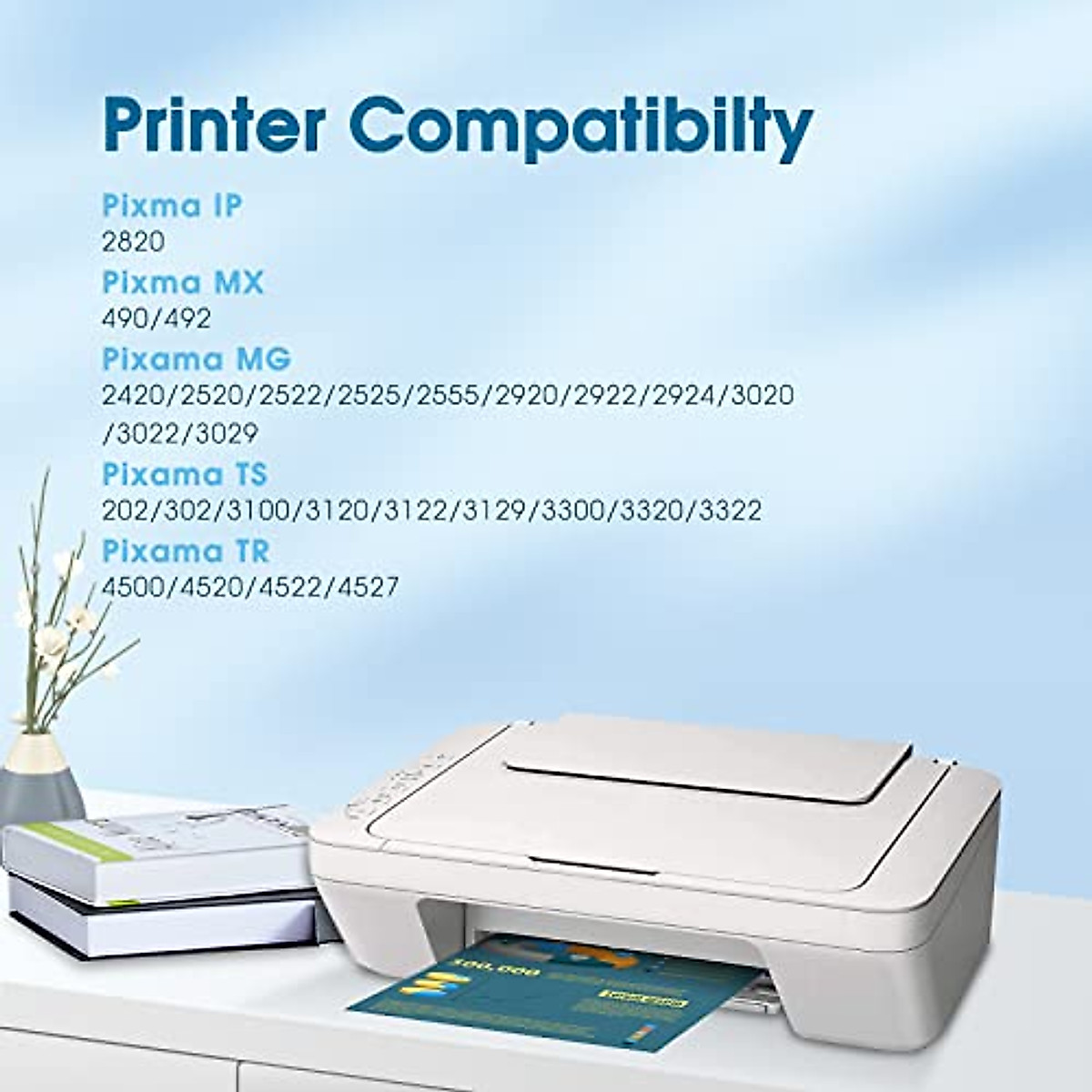 L2KB Remanufactured Ink Cartridge pg-243 cl-244 Ink 243 for Canon Printer Ink 243 244xl for Canon Ink cartridges 243 and 244 for Canon MG2522 TS3122 TS3322 TR4520 Printers (1Black/1Tri-Color, 2PK)