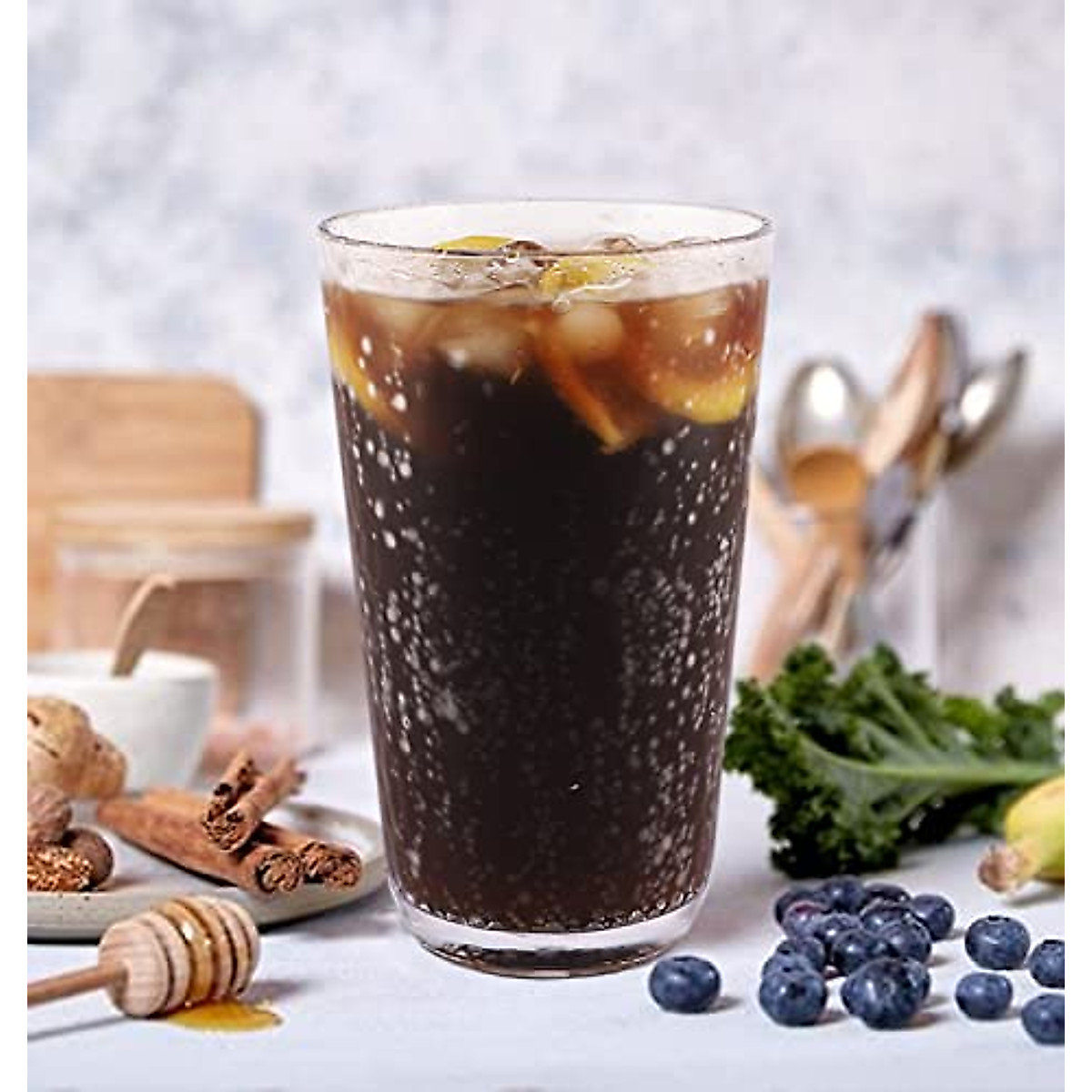 fulong 16 oz Plastic Highball Drinking Glasses, Set of 8 Water Beverage Tumbler Set, Unbreakable Plastic Cups for Soda, Juice, Iced Tea, Party, BPA-Free