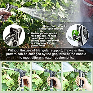 IRRIGLAD Hose Nozzles 2 Pack with More Durable 304 Stainless Steel Flexible Grey Pistol Water Sprayers for Garden Watering