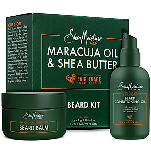 SheaMoisture Beard Care Gift Set – Beard Oil & Beard Balm Scented with Essential Oils, Christmas Gifts for Men (2 Piece Set)