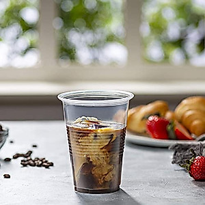 Comfy Package [Bulk Case of 6/240 Count] 12 oz. Clear Disposable Plastic Cups - Cold Party Drinking Cups