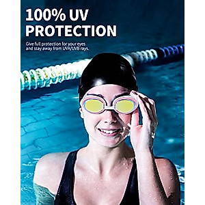 Aegend 2 Pack Swim Goggles, Swimming Goggles Flat Lenses Adult Men Women Youth