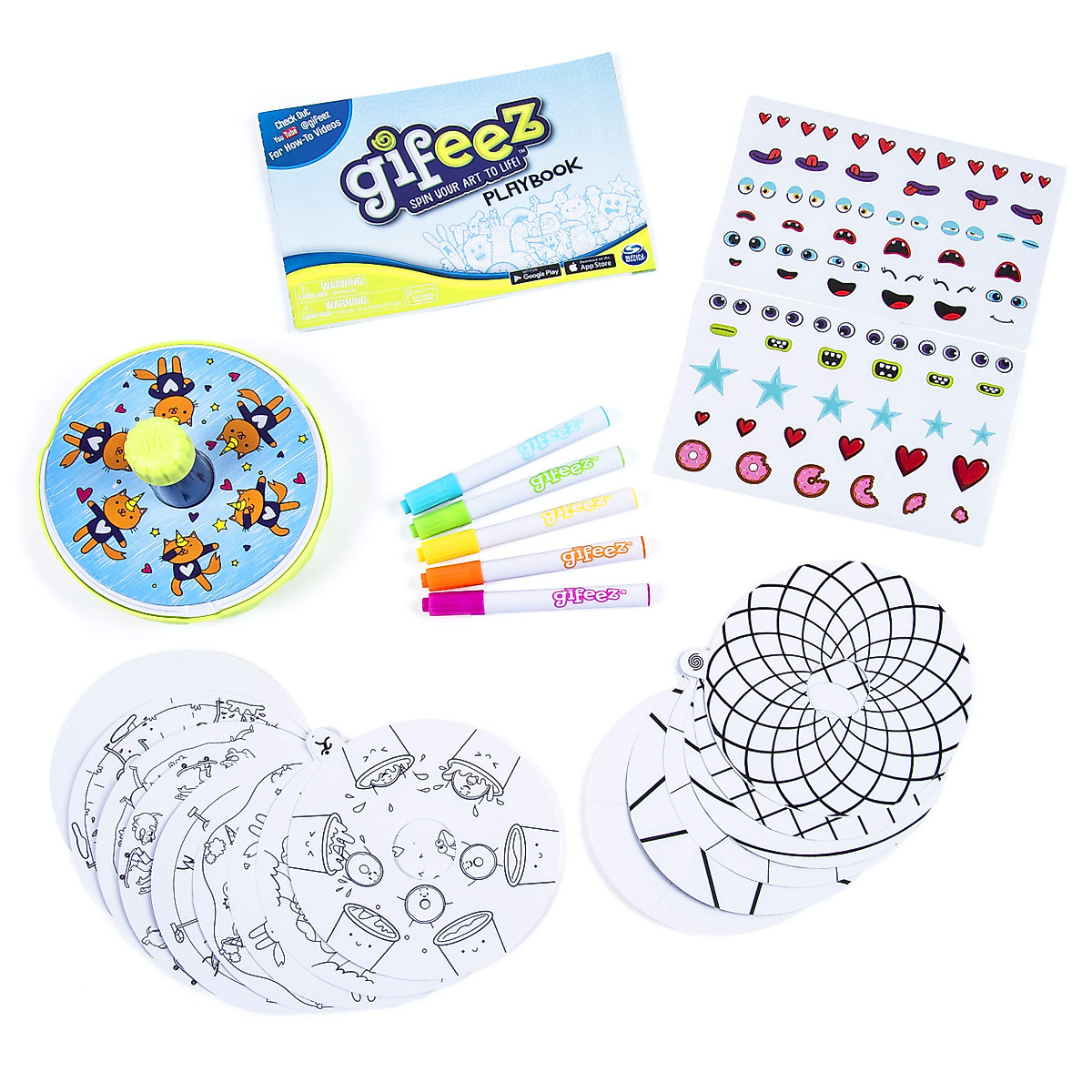 Gifeez, Spinning GIF Art Studio, Creates Over 30 Custom Animations, for Kids Aged 6 and Up