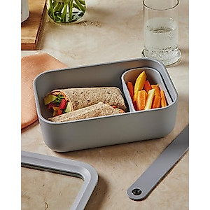 Caraway 6pc Glass Food Storage Set – 6.6 Cup Food Containers (6) - Ceramic Coated - Non Toxic, Non Stick with Lids - Microwave Safe - Navy