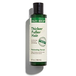 Thicker Fuller Hair Thickening Serum - Thinning Hair Treatment - Hair Volumizer Serum with Natural Ingredients - Fights Breakage - 5 oz