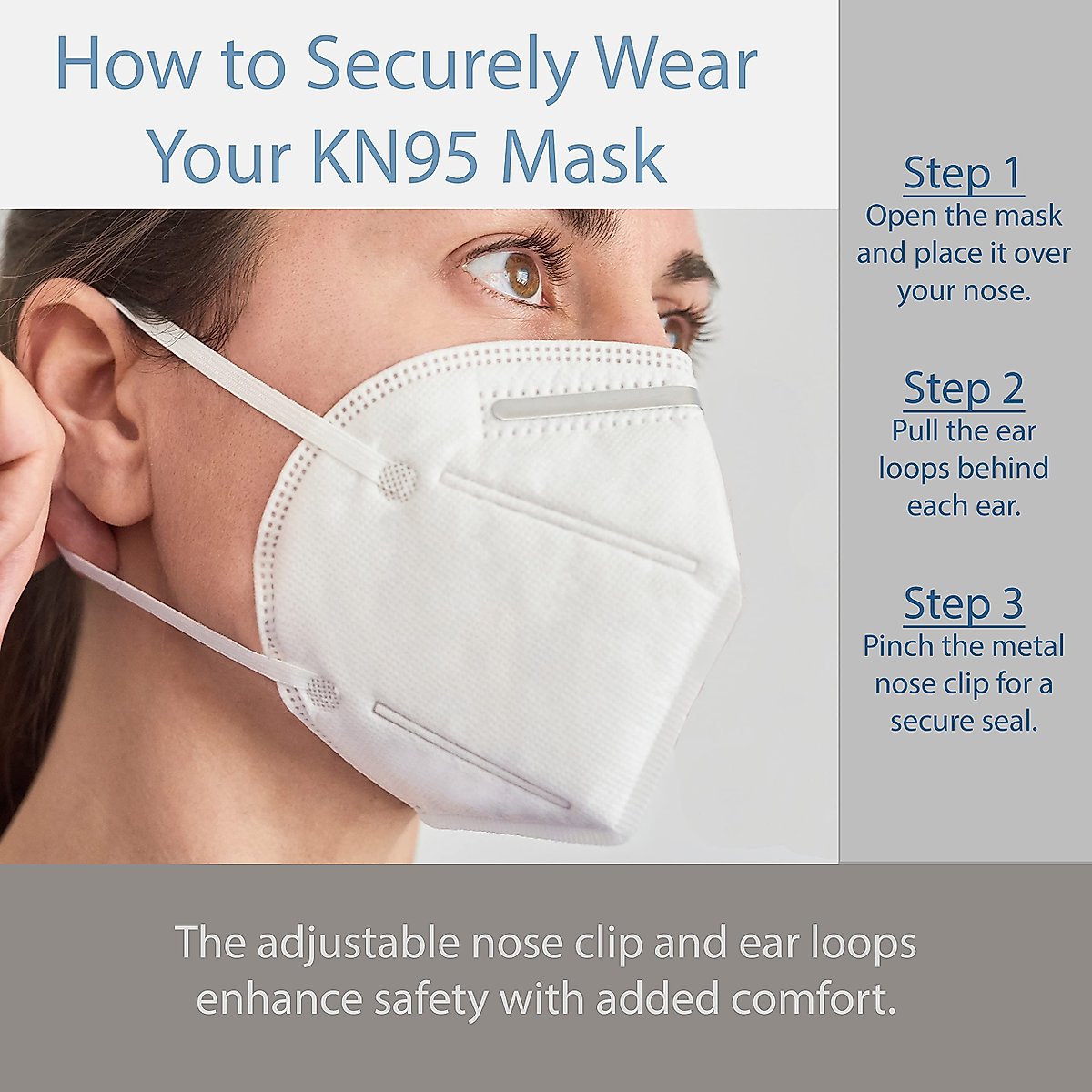 KN95 – Disposable Face Mask | Includes 20 Masks | 5-Ply Layer PM 2.5 Protection | Multiuse Dust & Particle Filtration | Adjustable Nose Piece & Elastic Ear Loop | Comfortable 3D Design Respirator