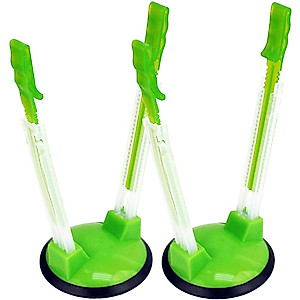 Baggy Rack Hands-Free Clip Food Storage Freezer Baggy Holder,Bag Holder For Plastic Bags Stand/Pack of 2 Green