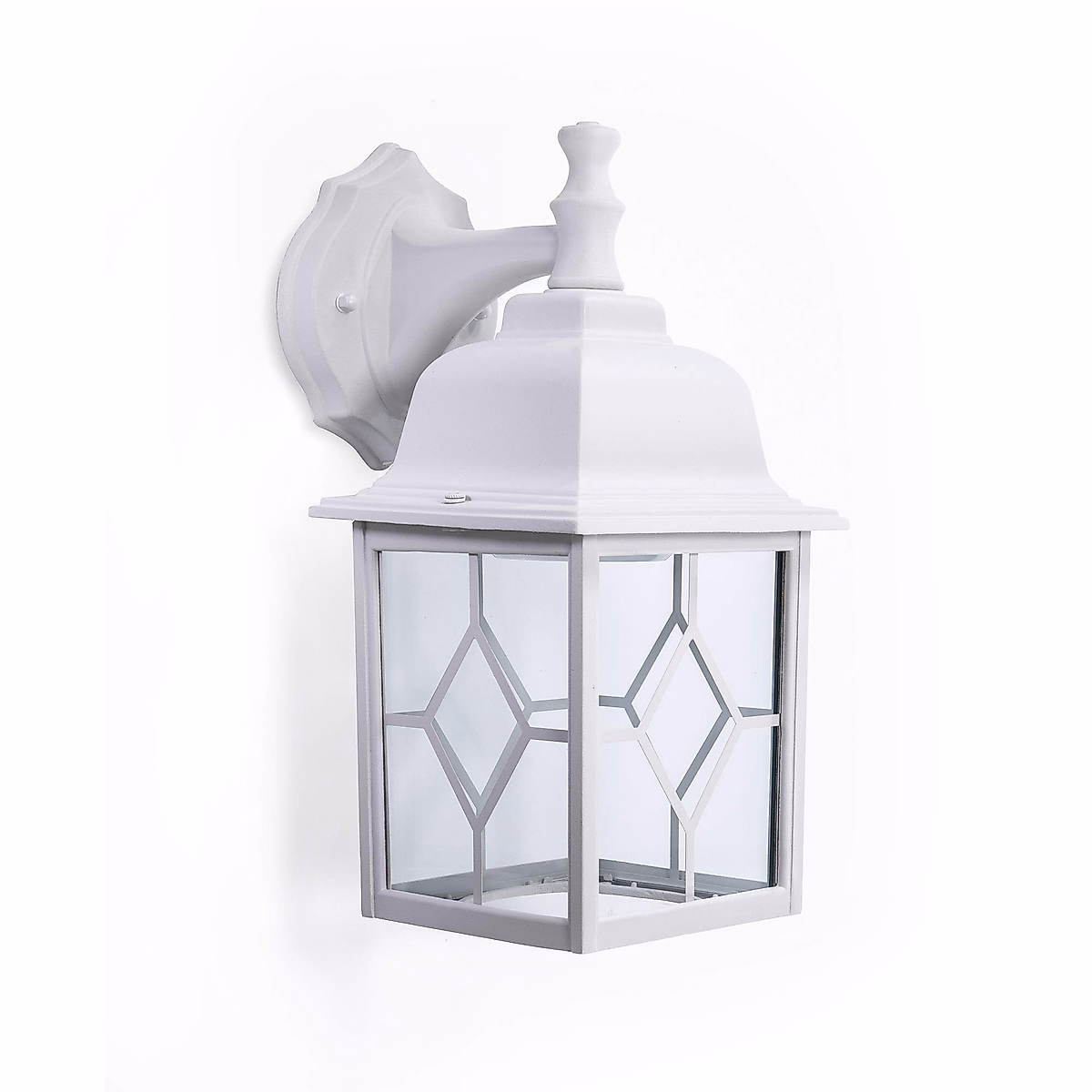 CORAMDEO Outdoor LED Square Wall Sconce Light for Porch, Patio, Deck, Wet Location, Built in LED Gives 100W of Light from 11W of Power, 1000 Lumens, 3K, Durable Cast Aluminum with White Finish