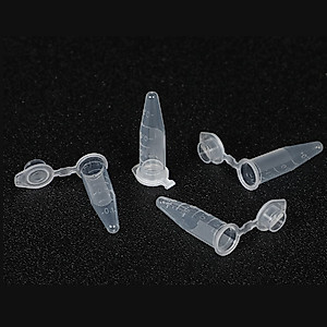 EORTA 500 PCS 1.5 ML Conical Test Tubes Polypropylene Cryovial Tubes with Snap Cap Bulk Clear Graduated Tube Bottles Sample Vial Container for Science, Labs, Crafts