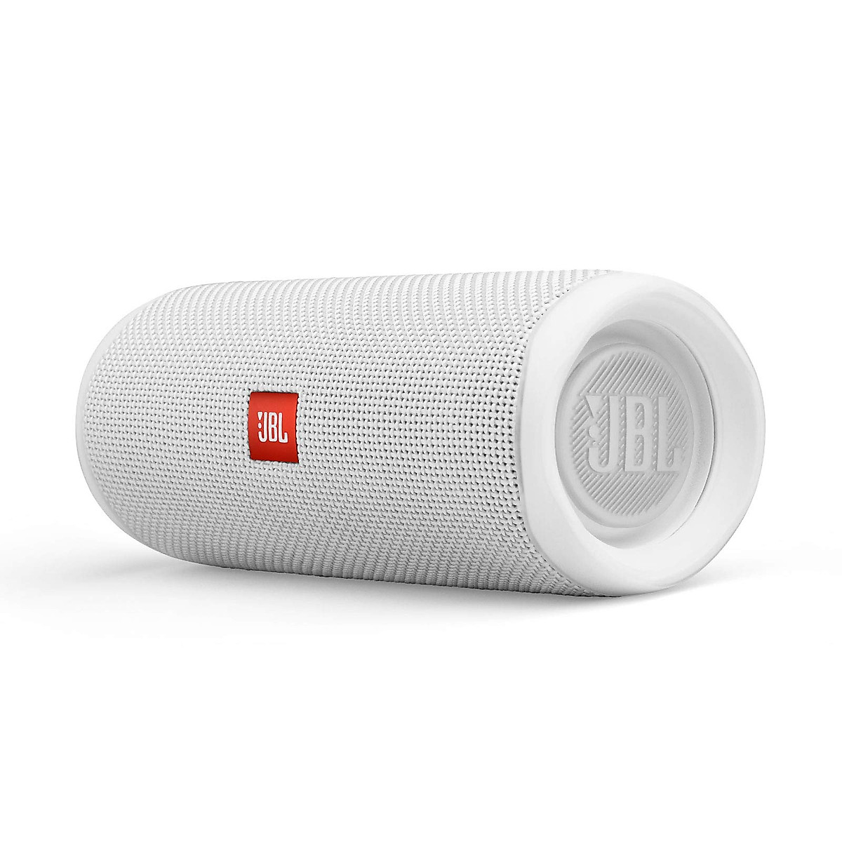 JBL Flip 5 Waterproof Portable Wireless Bluetooth Speaker Bundle with divvi! Protective Hardshell Case - White