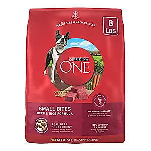 Purina ONE Small Bites Beef and Rice Formula Small Dog Food Dry - 8 lb. Bag