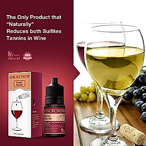 HackChow Wine Filters Remove Sulfites and Histamines, Reduce Tannins, Keep Away Allergies and Migraines, Taste the Charm of Wine, and Are Great Gifts for People and Parties.