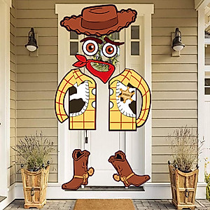 DASDSA Halloween Trunk or Treat Car Decorations Kit for SUV with Hat, Two Eyes, Neckerchief, Cow Shirt, Two Shoes