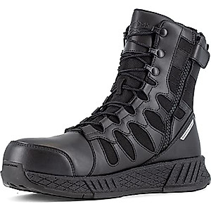 Reebok Work Floatride Energy Tactical Men's, Black, 8 Inch Side-Zip Style, Composite Toe, EH, Slip-Resistant Work Boot (14.0 M)