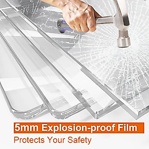 PexFix Full Length Mirror Full Body Mirror with Stand 55''×16'' Mirror Full Length with Black Aluminum Alloy Frame