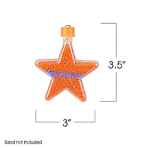 ArtCreativity Star Sand Art Bottle Necklaces, Pack of 12, Sand Art Craft Kit with Shaped Bottles, Craft Party Supplies and Party Favors for Kids - Sand Sold Separately (Star)