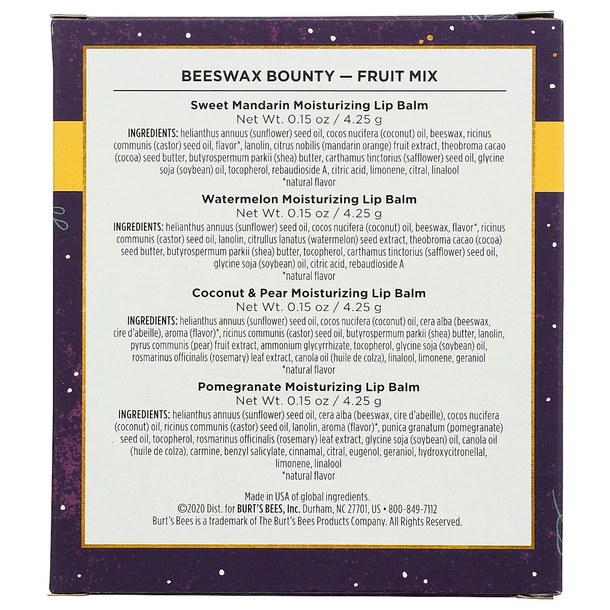 Burts Bees Fruit Beeswax Bounty Gift Set, 1 EA