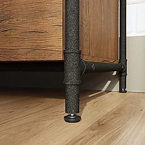 Sauder Iron City Lateral File, L: 31.50" x W: 20.00" x H: 30.00", Checked Oak Finish