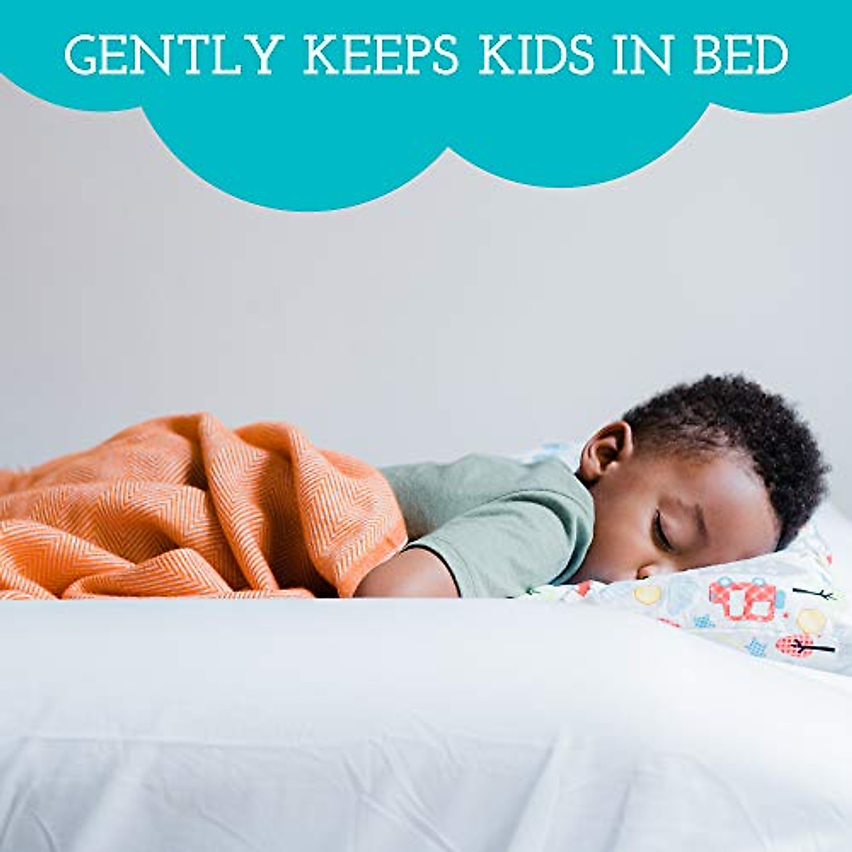 Little Sleepy Head Bed Bumper for Toddlers | Toddler Bed Rail | Baby Bed Rail with Soft Cover | Foam Safety Rail with Stay-Put Cover | Twin Bed Bumper for Toddlers for Home or RV (1-Pack)