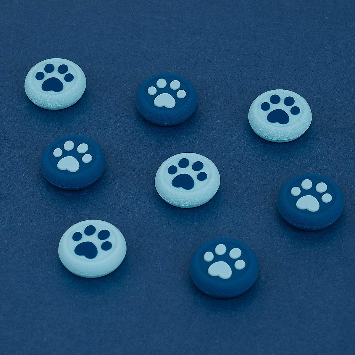 GeekShare Cat Paw Playstation 4 Controller Thumb Grips, Thumbsticks Cover Set Compatible with Switch Pro Controller (Dark Blue)