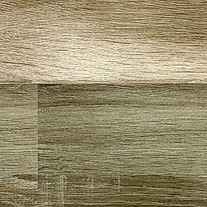 InPlace 36" W x 9.25" D x 2" H Oak Floating Shelf with Metal Corners 9602068E