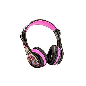 eKids Monster High Bluetooth Headphones for Kids, Wireless Headphones with Microphone Includes Aux Cord, Volume Reduced Kids Foldable Headphones for School, Home, or Travel
