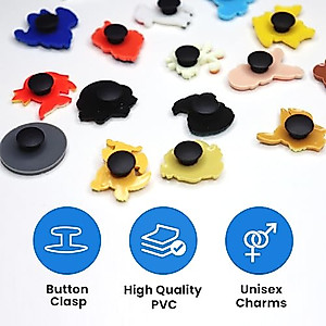 Cynically Happy - Shoe Charms, 50 Piece Assorted Set of Cute Charms for Bracelets and Shoes, Durable PVC Shoe Accessories, Unisex Clog and Shoe Decoration Charms, Animated Charm Set