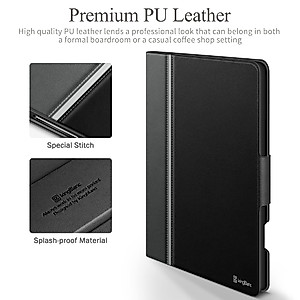 KingBlanc Case for iPad Pro 11 inch 4th/3rd/2nd/1st Generation (2022/2021/2020/2018) with Pencil Holder, PU Leather Protective Stand Folio, Auto Sleep/Wake, Multi-Angles for Viewing/Typing, Black