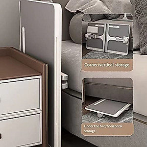 Adjustable Laptop Desk Tray for Bed, Foldable Lap Desks Bed Tables, with USB Charge Port Storage Drawer, Computer Lap Table for Eating Writing Painting Gaming