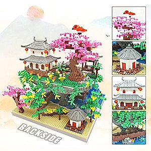 Beego Cherry Blossom Flowers Bonsai Tree Mini Building Kit Set Compatible with Lego, Chinese Architecture Building Blocks with Light, Japanese Sakura Tree House Gift for Adults and Kids(3320PCS)