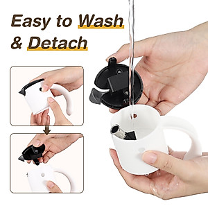 Vucchini Olive Oil Dispenser Bottle for Kitchen Cooking - Auto Flip Vinegar Dispenser Container- Leakproof Glass Cruet with Non-Drip Spout Dispenser (white and yellow)